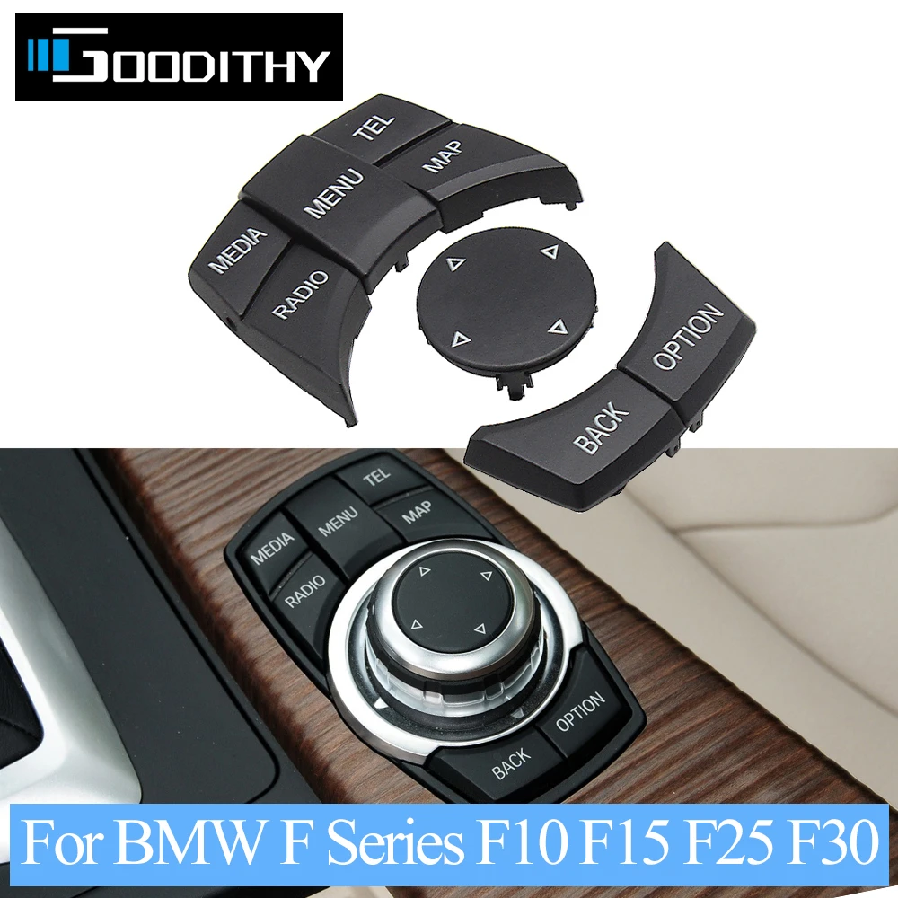 Car Console Multimedia CIC Control Knob Button Cover For BMW 1 2 3 4 5 ...