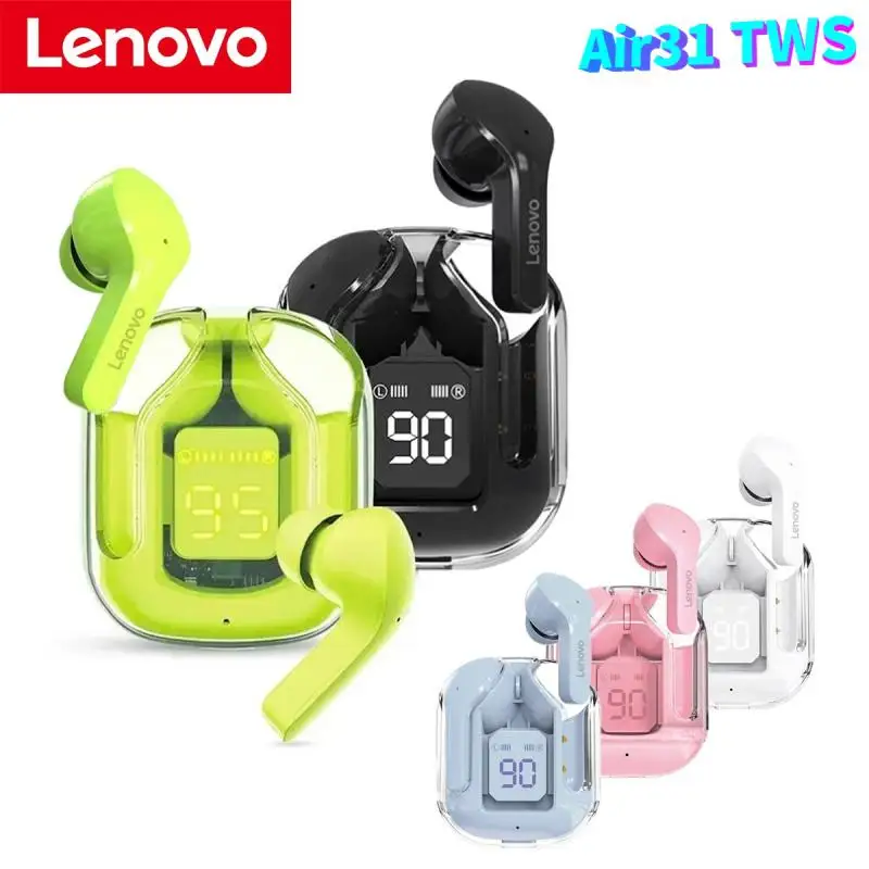 Lenovo-auriculares-inal-mbricos-Air31-aud-fonos-originales-con-Bluetooth-transparente-pantalla ...