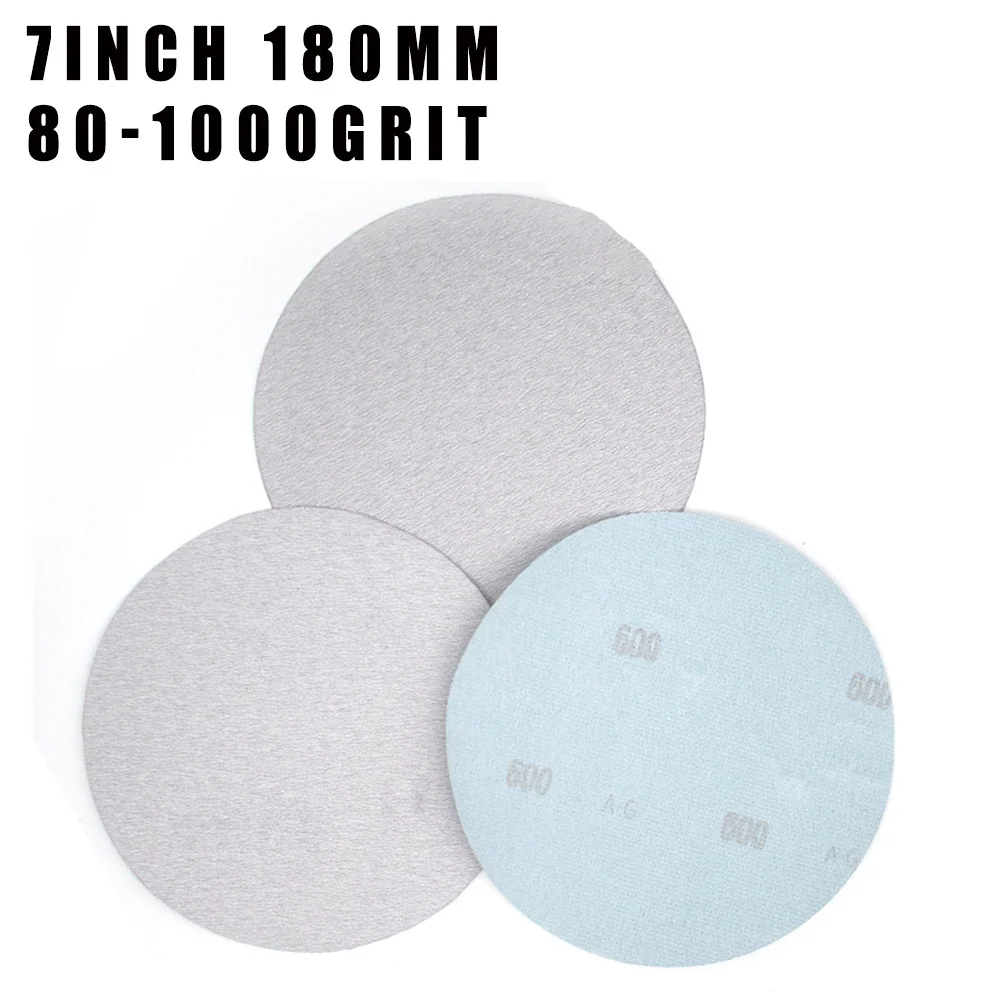 7" Inches 180MM White Sandpaper Abrasives Flocked Disc Sandpaper Sheet ...