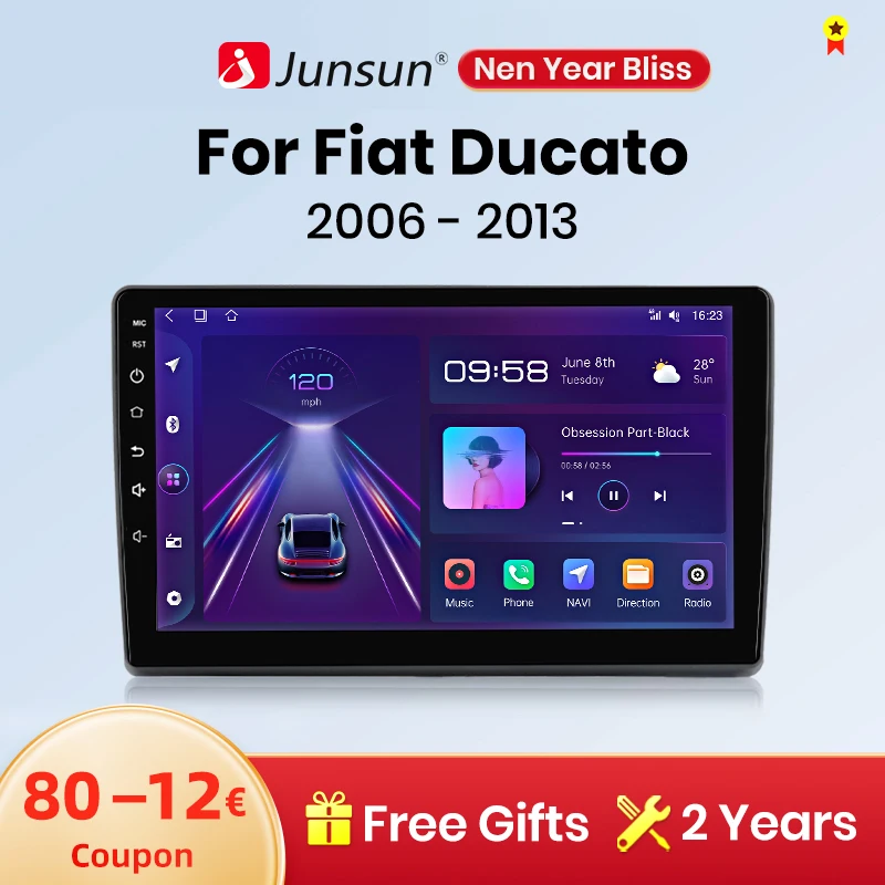 Junsun-V1-Plus-autoradio-For-Fiat-Ducato-2007-2015-sans-fil-CarPlay ...