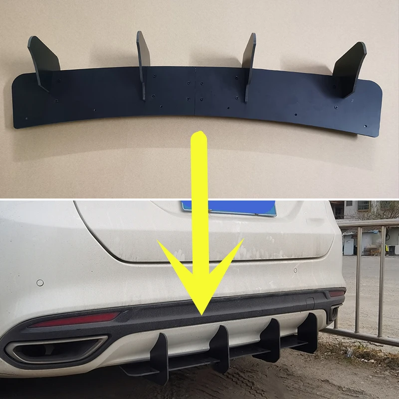 For-Ford-Mondeo-Fusion-2013-2017-Year-Rear-Diffuser-Bumper-Lips-Spoiler ...