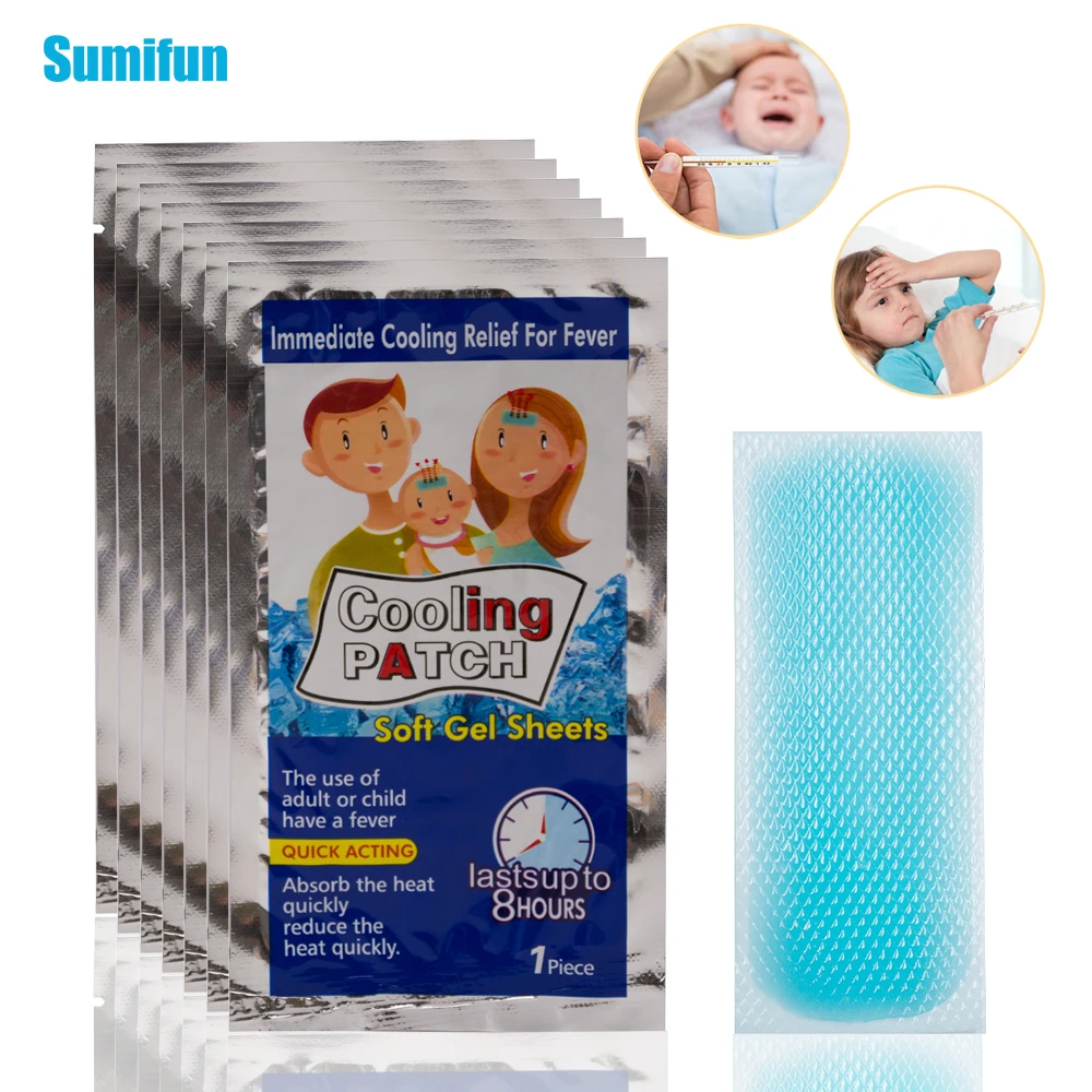 5/10/20/30pcs Ice Gel Cooling Patches Baby Fever Down Medical Plaster ...