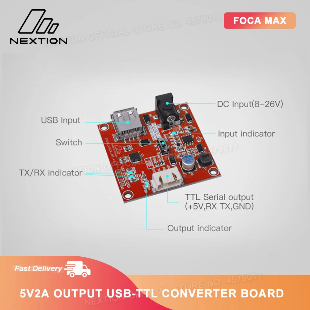 Nextion Foca Max -- 5v2a Output Usb To Ttl Serial Converter Board Usb ...