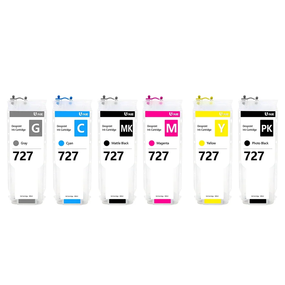 For-HP-727-hp727-Refillable-Ink-Cartridges-With-Chips-For-HP-DesignJet ...