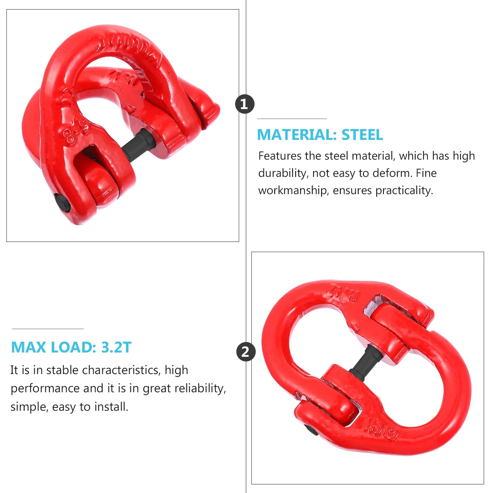 Tengelykapcsoló -Csatlakozók Acél Csatlakozó Összekötő Daru Biztonsági ...