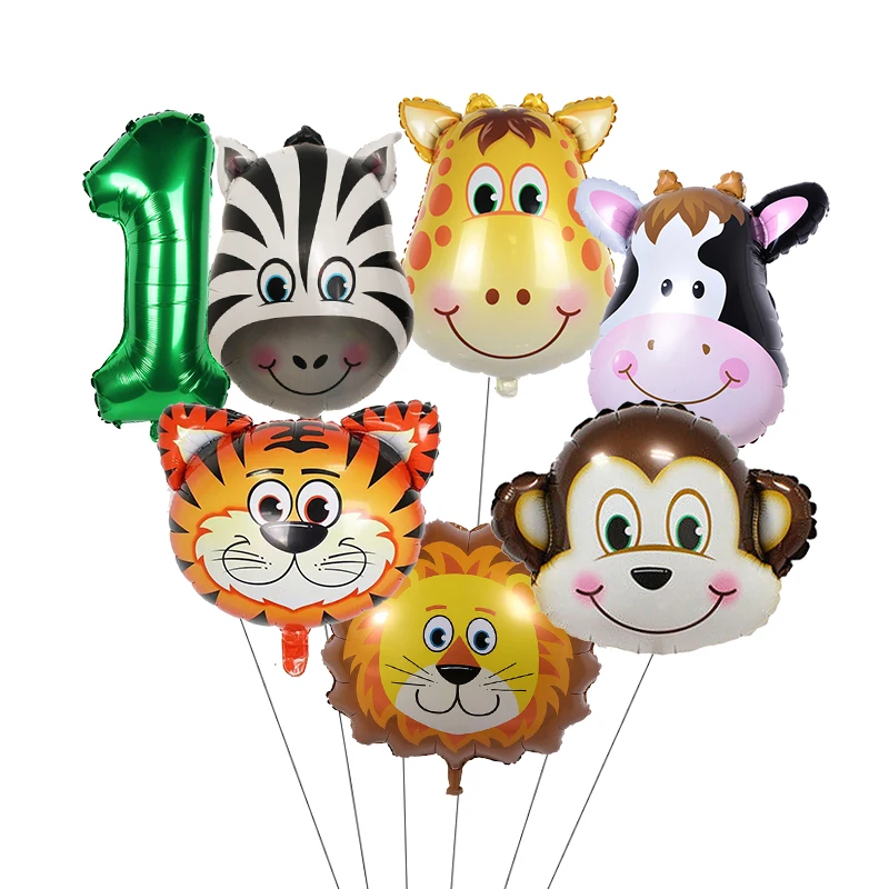 7pcs-lot-Jungle-Safari-Animal-Number-Balloons-Set-Lion-Tiger-Giraffe ...
