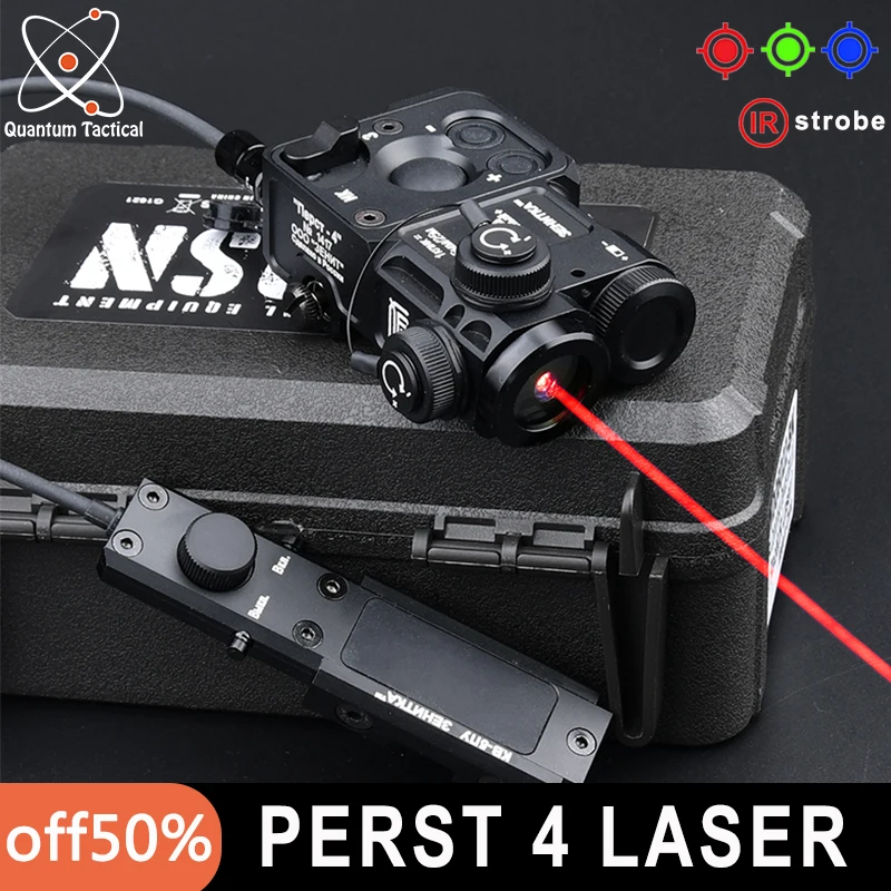 Láser táctico de Metal Perst 4, puntero IR de punto rojo y verde, mira ...