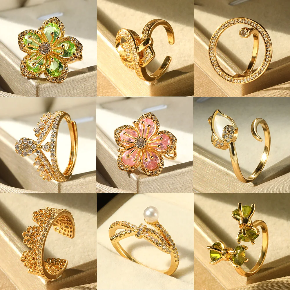 33333-Crystal-Opening-Ring-Accessories-For-Women-Men-Couple-Fashion ...