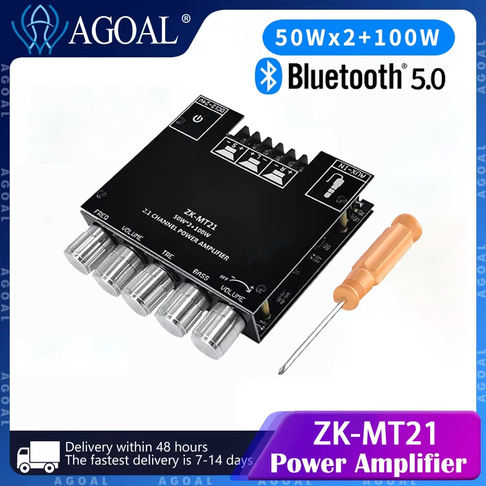 ZK-MT21-Bluetooth-5-0-Subwoofer-Amplifier-Board-50WX2-100W-2-1-Channel ...