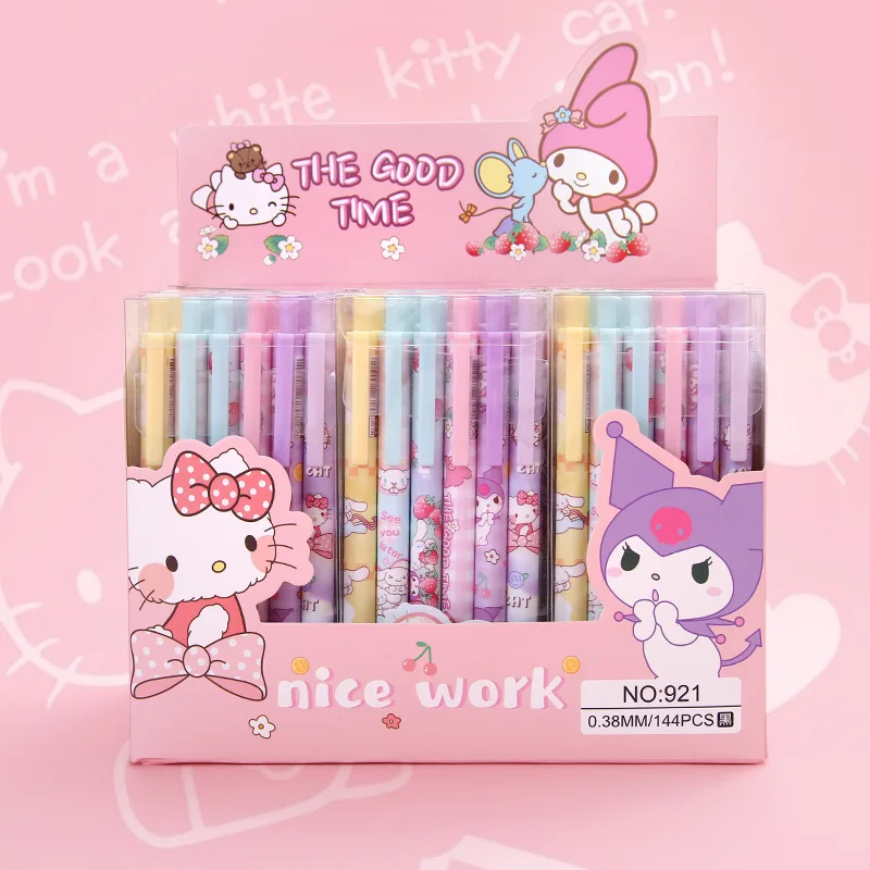 12pcs Sanrio Hellokitty Mymelody Kuromi Purin Cinnamoroll Cartoon Boxed ...