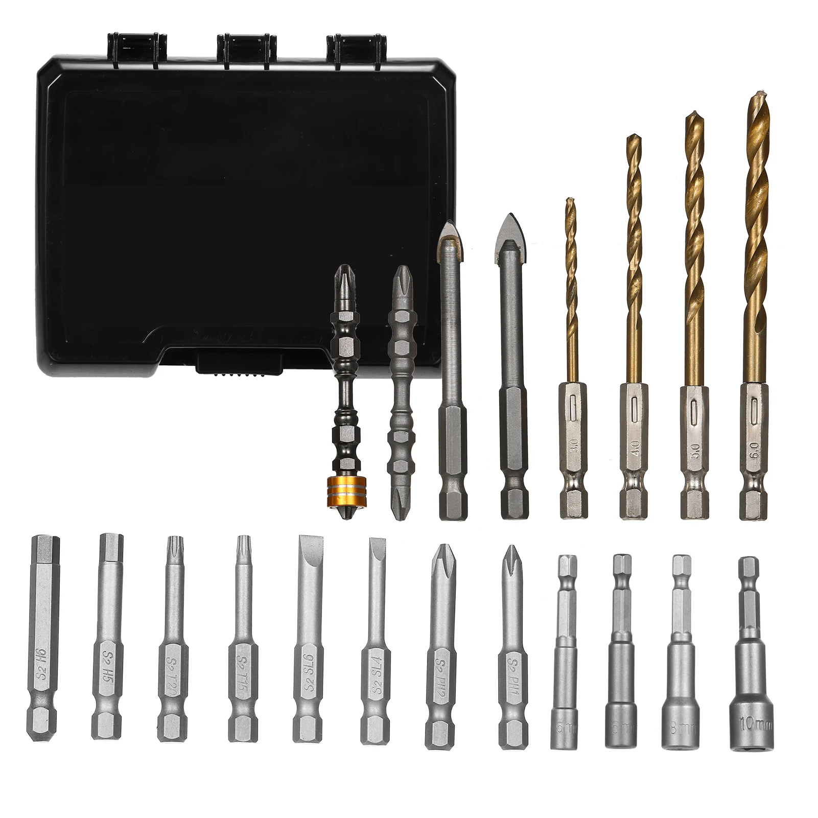 15-20-45PCS-Drill-Bit-Set-Screwdriver-Bit-Set-Impact-Driver-Bit-Set-for ...