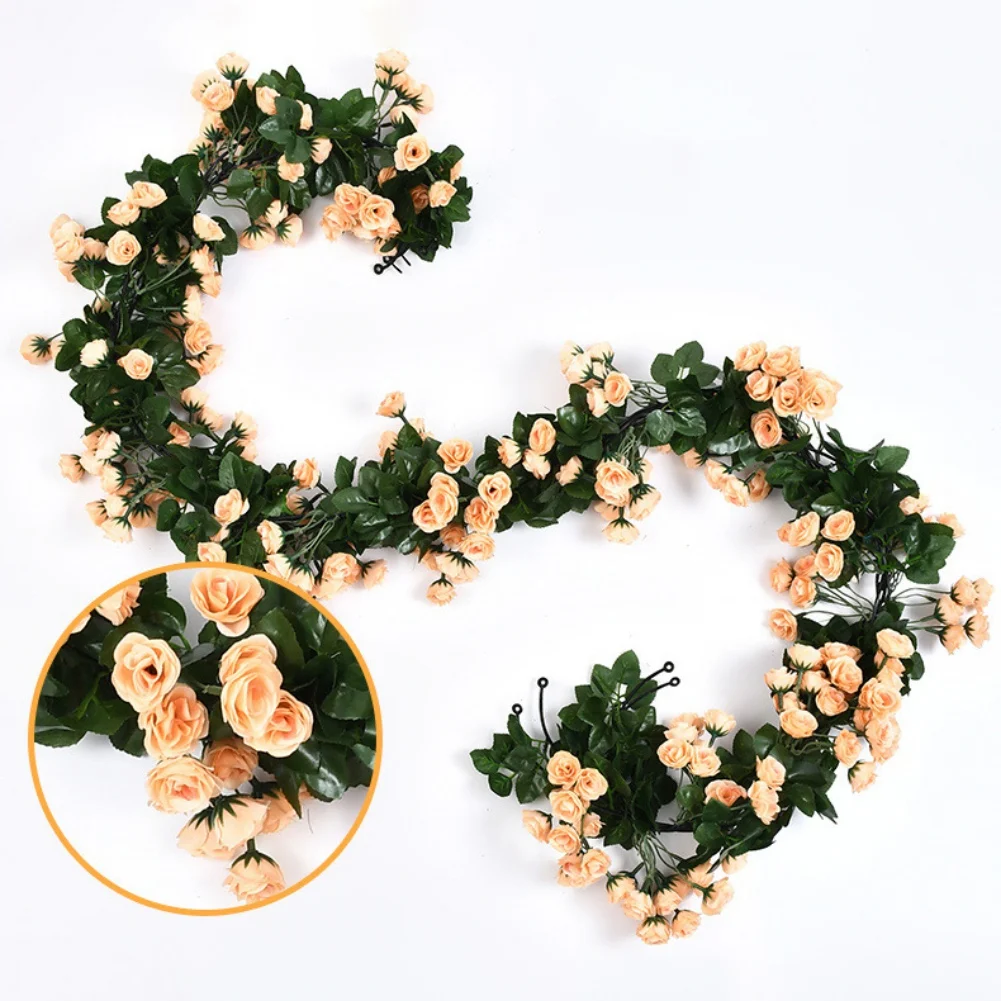2-4m-Artificial-Rose-Flowers-Vine-Outdoor-Garden-Wedding-Rose-Arch ...