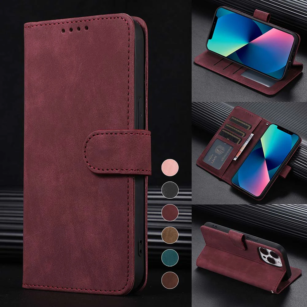 Matte Wallet Flip Phone Case For OnePlus Nord 2 N10 N20 N100 CE 5G One ...