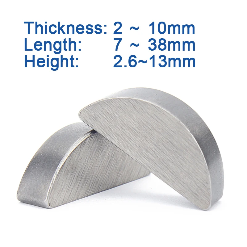 2/ 5/ 10/ 20/ 50pcs M2 M2.5 M3 M4 M5 M6 M8 M10 A3 Carbon Steel Woodruff ...