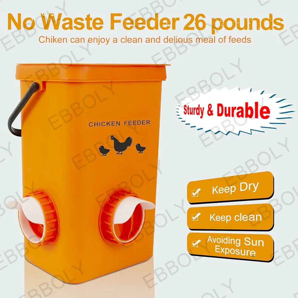 Upgrade DIY Chicken Feeder Poultry Feed Kit Waterproof Mouseproof Hen ...