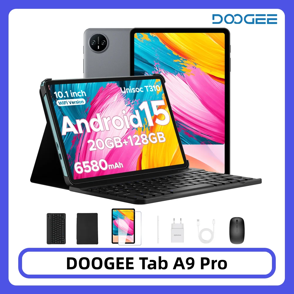 Tablet DOOGEE Tab A9 Pro 10.1 cala, wyświetlacz HD, Android 15, 20 GB ...
