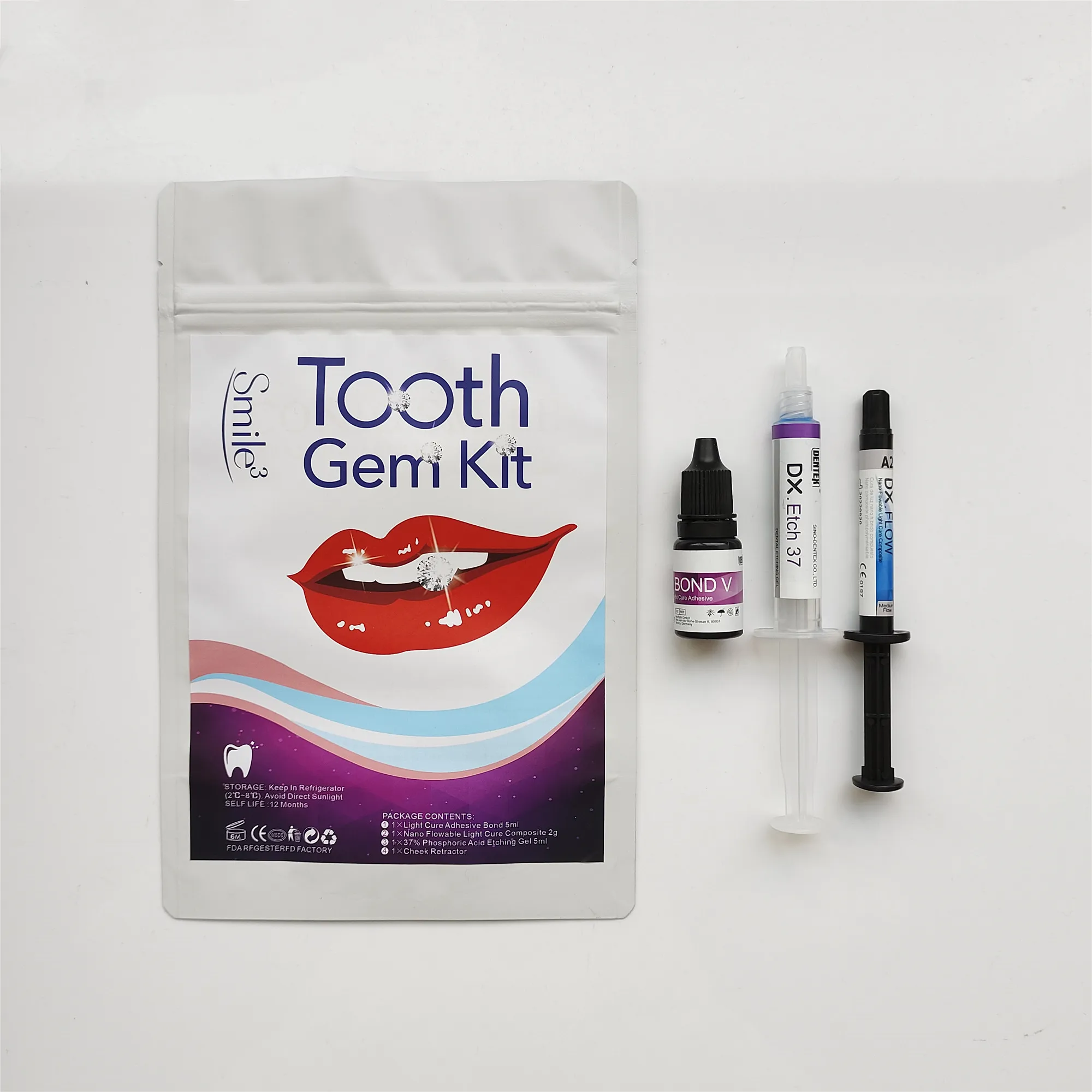 Tand-Gem-Kit-Met-Genezen-Licht-En-Lijm-Diy-Dental-Sieraden-Diamanten ...