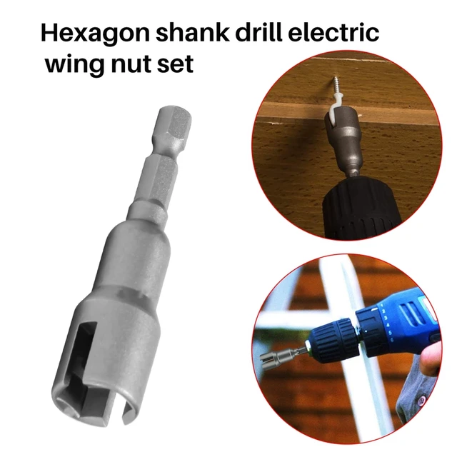 1pc Power Wing Nut Driver Set,Slot Wing Nuts Drill Bit, 57% OFF