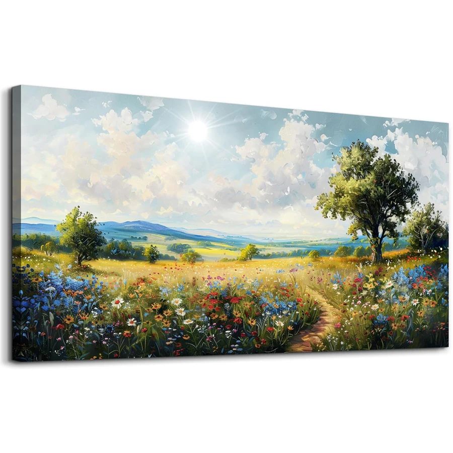 wild flower 5D DIY Diamond Painting Natural field scenery Cross Stitch ...
