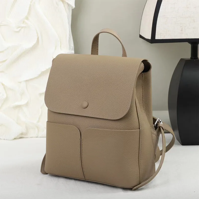 2024 Luxury Brand Large Capacity Leather Backpack Layer Cowhide Bag ...