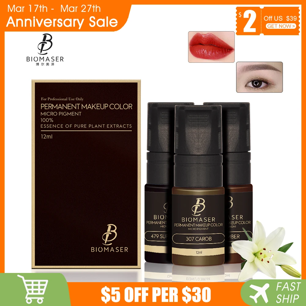 Biomaser Professional Permanent Makeup Pigment Tattoo Ink Microblading ...