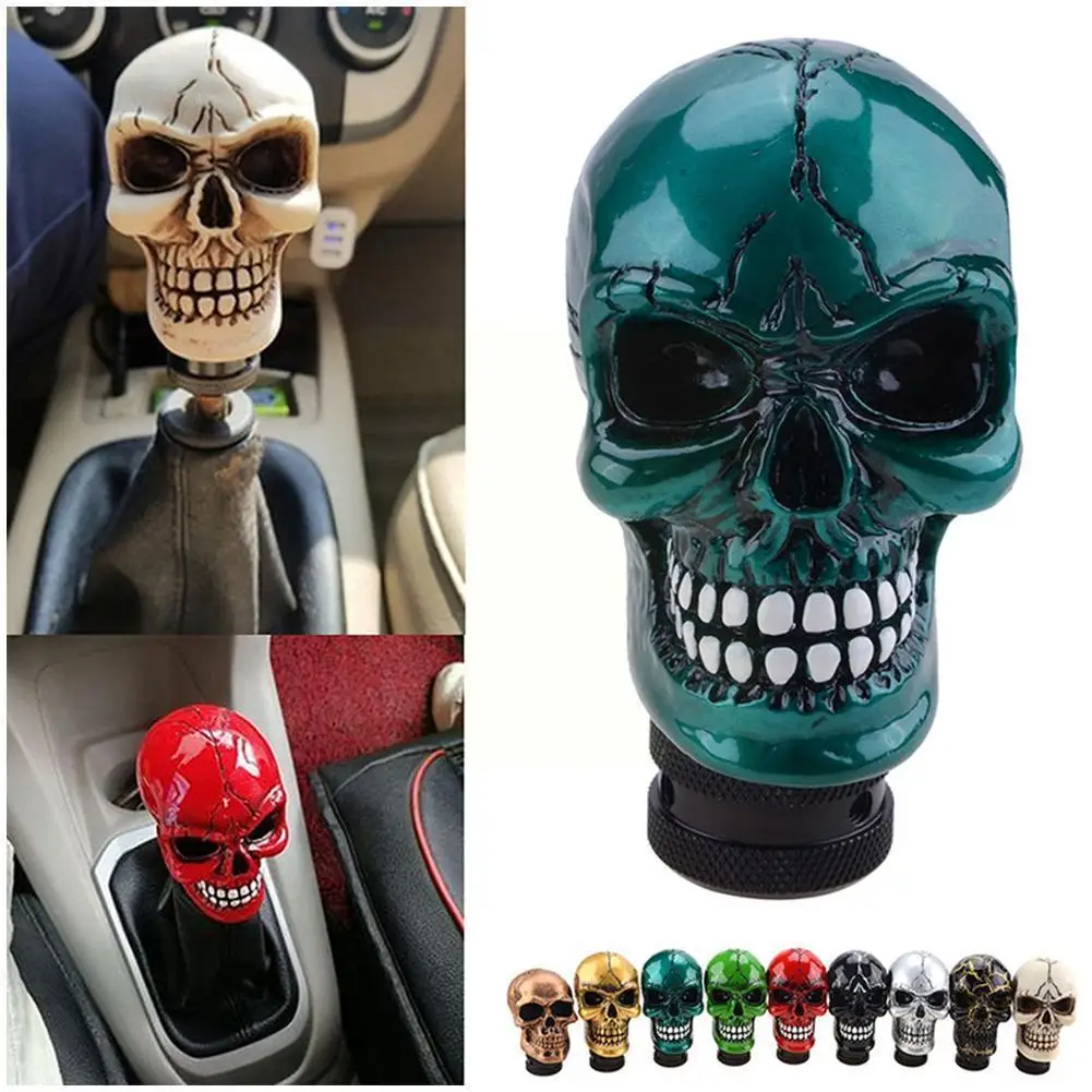 Skull-Gear-Shift-Knob-Universal-Manual-Shifter-Lever-Marchas-Pomo ...