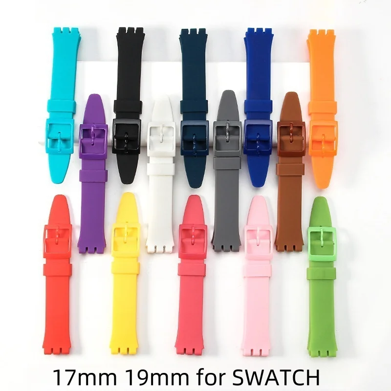 17mm 19mm Silicone watch strap Specialized watchband soft comfortable ...