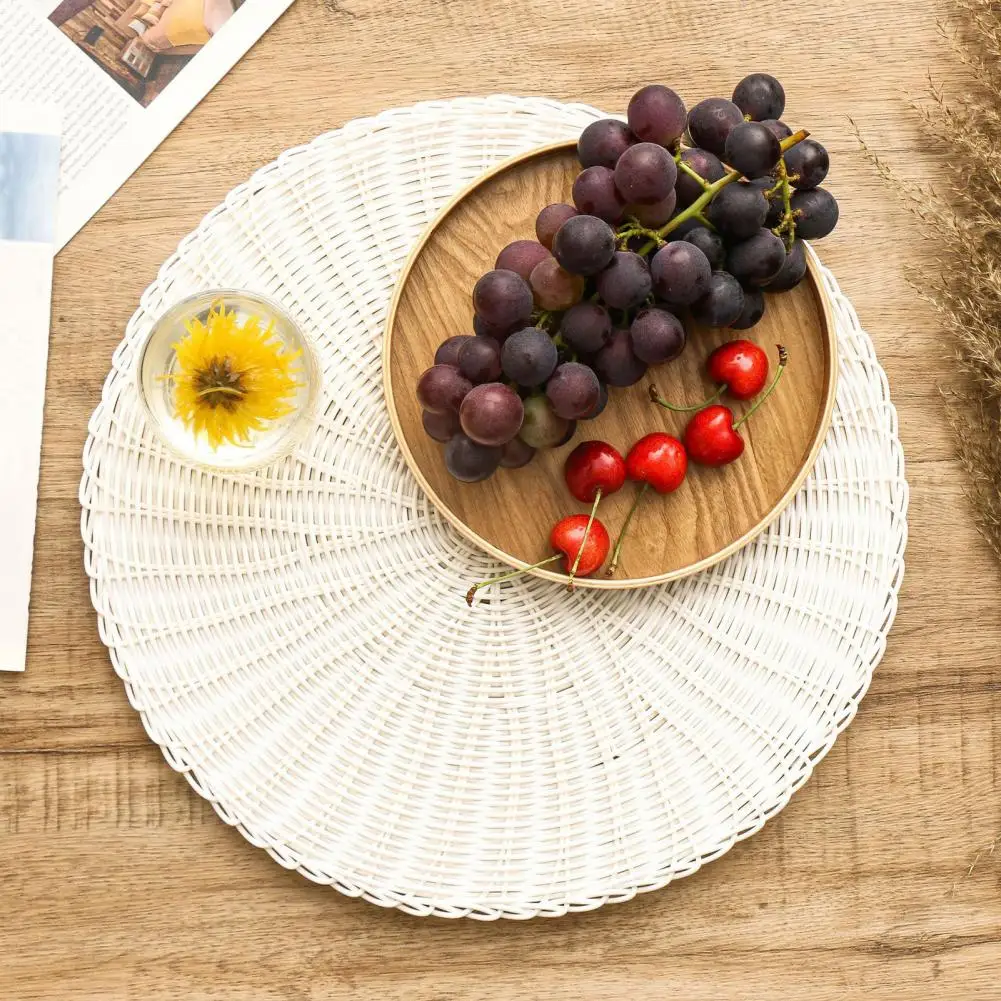 38cm-Placemat-Heat-Insulation-Imitation-Rattan-Woven-Table-Protection ...