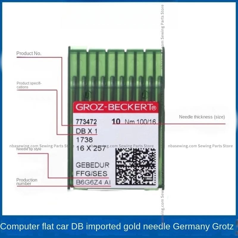 10PCS 1bag Germany Groz Dbx1 Sewing Machine Needles Db*1 Gold Needles ...