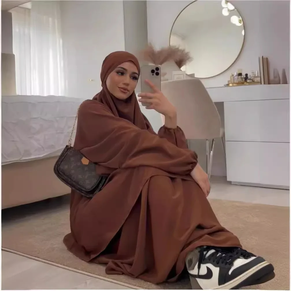 Skirt 2 Piece Sets Eid Muslim Women 2025 Modest Outfits Tops Hooded ...