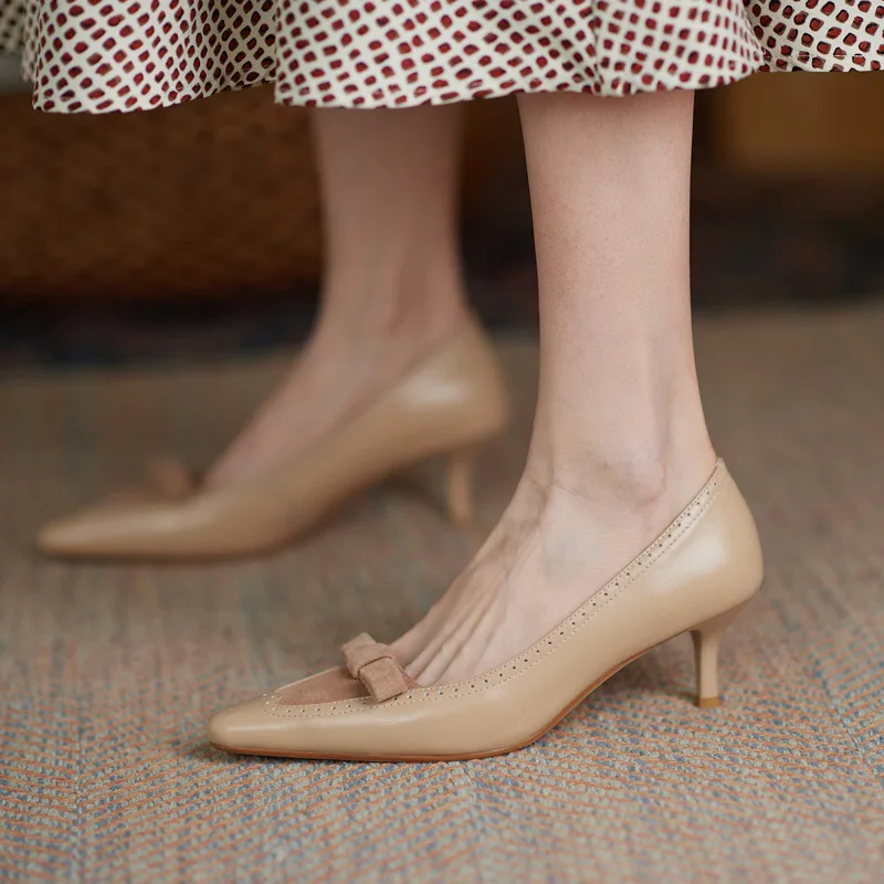 2022-New-Early-Spring-High-Heels-Female-Stiletto-Pointed-Toe-French ...