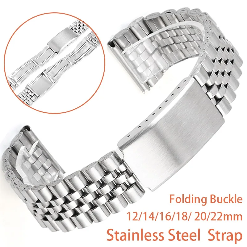 Universal-Smartwatch-Strap-Stainless-Steel-WatchBand-22mm-20mm-18mm-16 ...