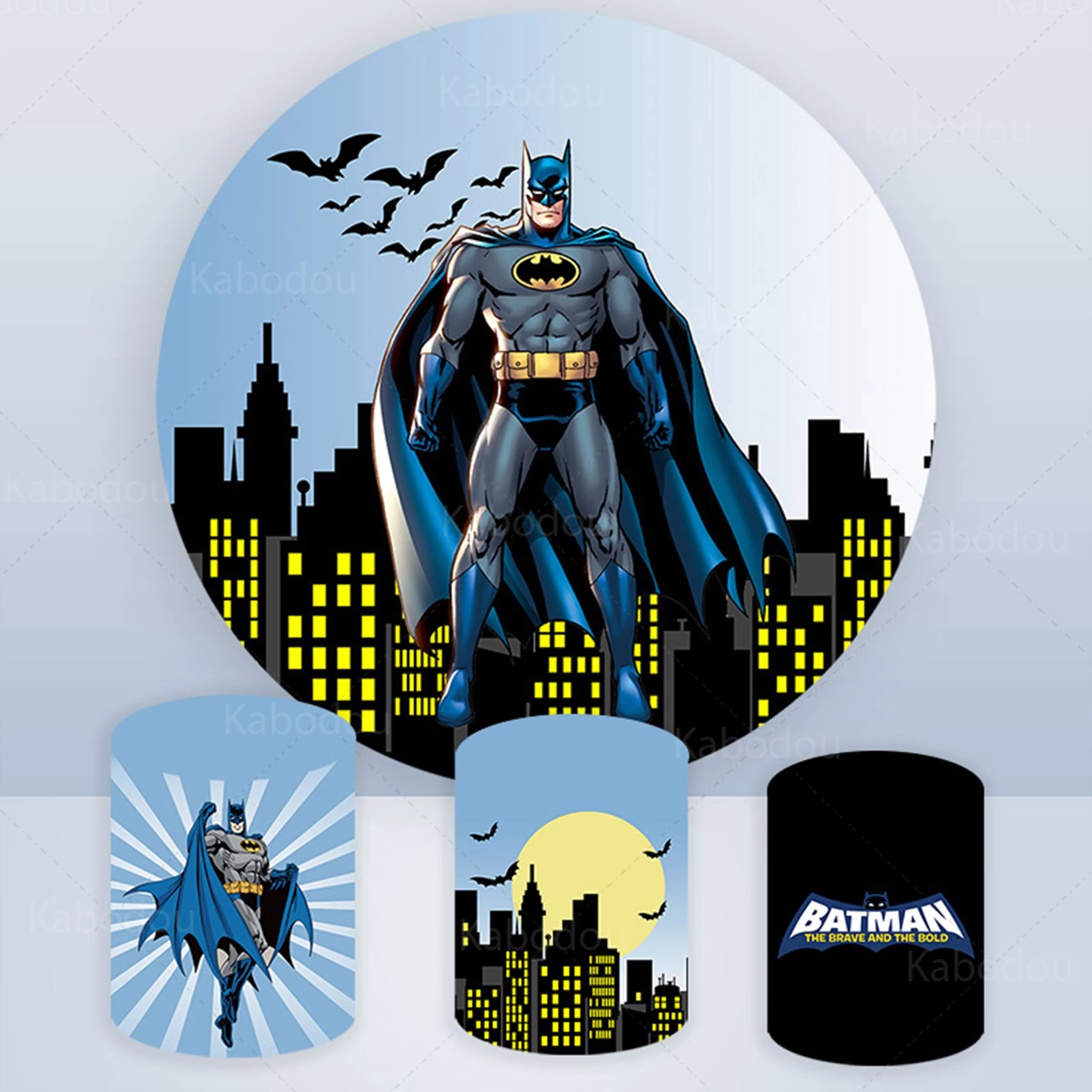 Batman-HEROCROSS-Round-Backdrop-Banner-Meninos-Birthday-Party ...