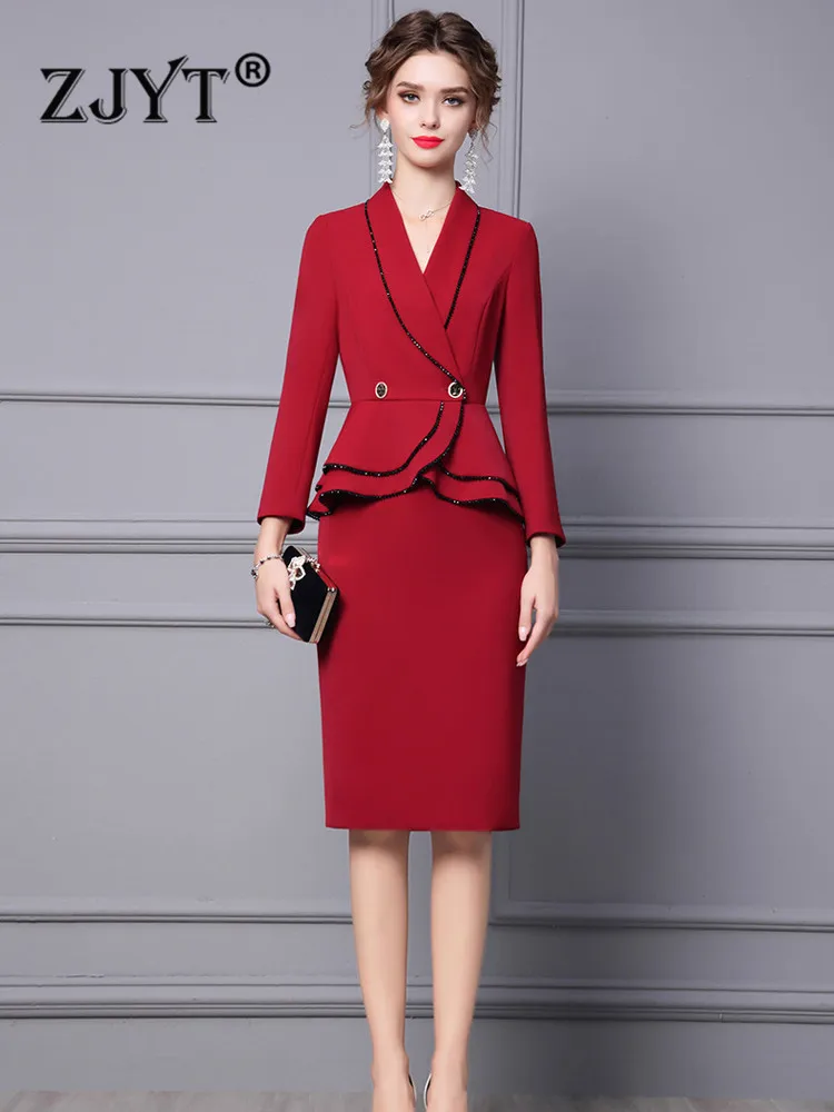 Fashion Dresses Elegant Peplum | Peplum Party Dresses Women | Evening ...