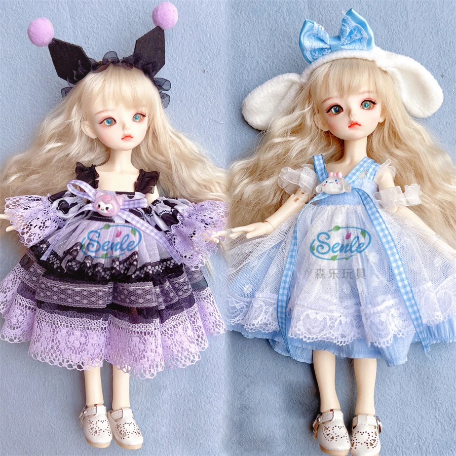 Roupas-de-boneca-Girls-BJD-Sanrio-Kuromi-Cinnamoroll-My-Melody-Pom-Pom ...