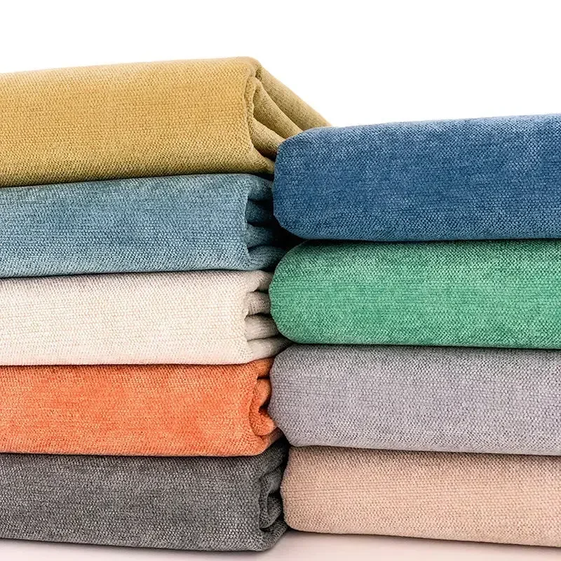Plain Chenille Fabric Thick By The Meter for Upholstery Sofa Cover ...