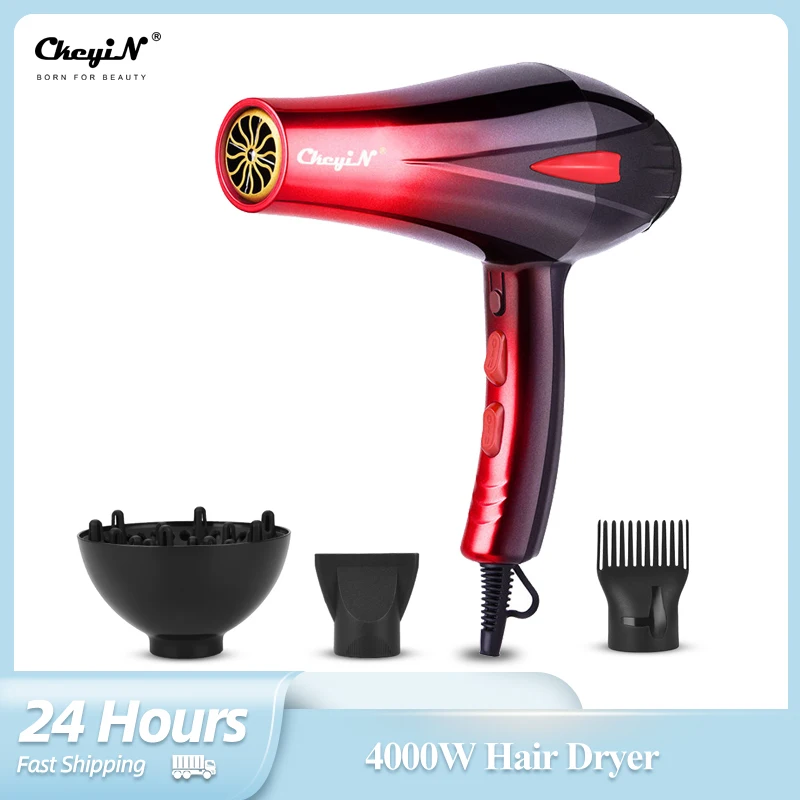 CkeyiN Electric 4000W Hair Dryer Professional Blower Fast Styling Blow ...