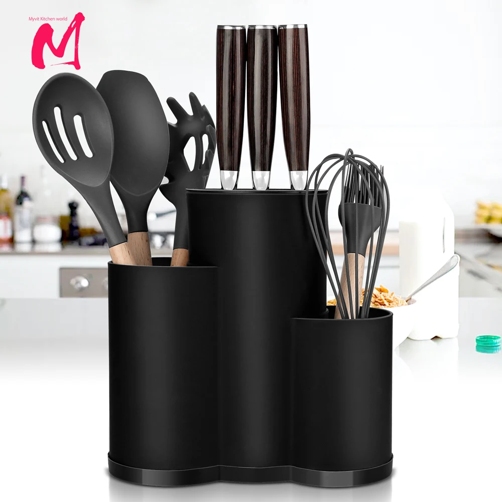 Knife Holder Multi-purpose Utensils Kitchen Cutlery Storage Cylinder ...