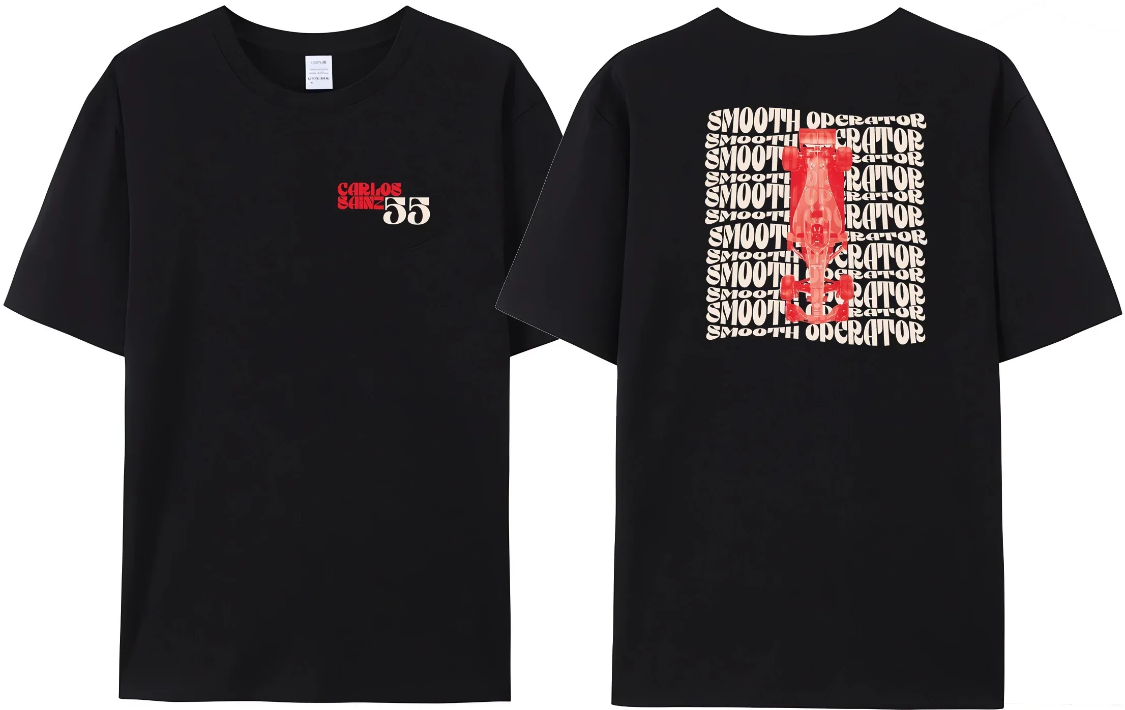 T-shirt-com-letra-F-Racing-para-homens-e-mulheres-F-1-Carlos-Sainz ...