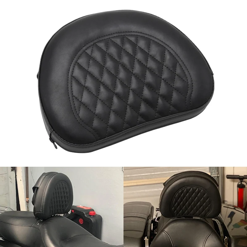 Motorcycle-Adjustable-Driver-Rider-Backrest-w-Pocket-Compatible-For ...