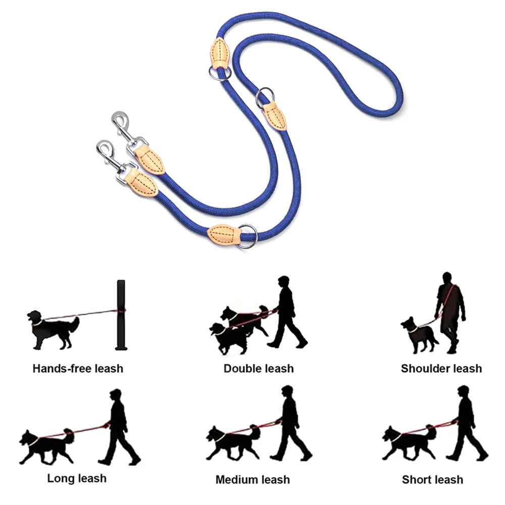 2nd-Multipurpose-Big-Dog-Double-Leash-Generation-Medium-Adjustable-and ...