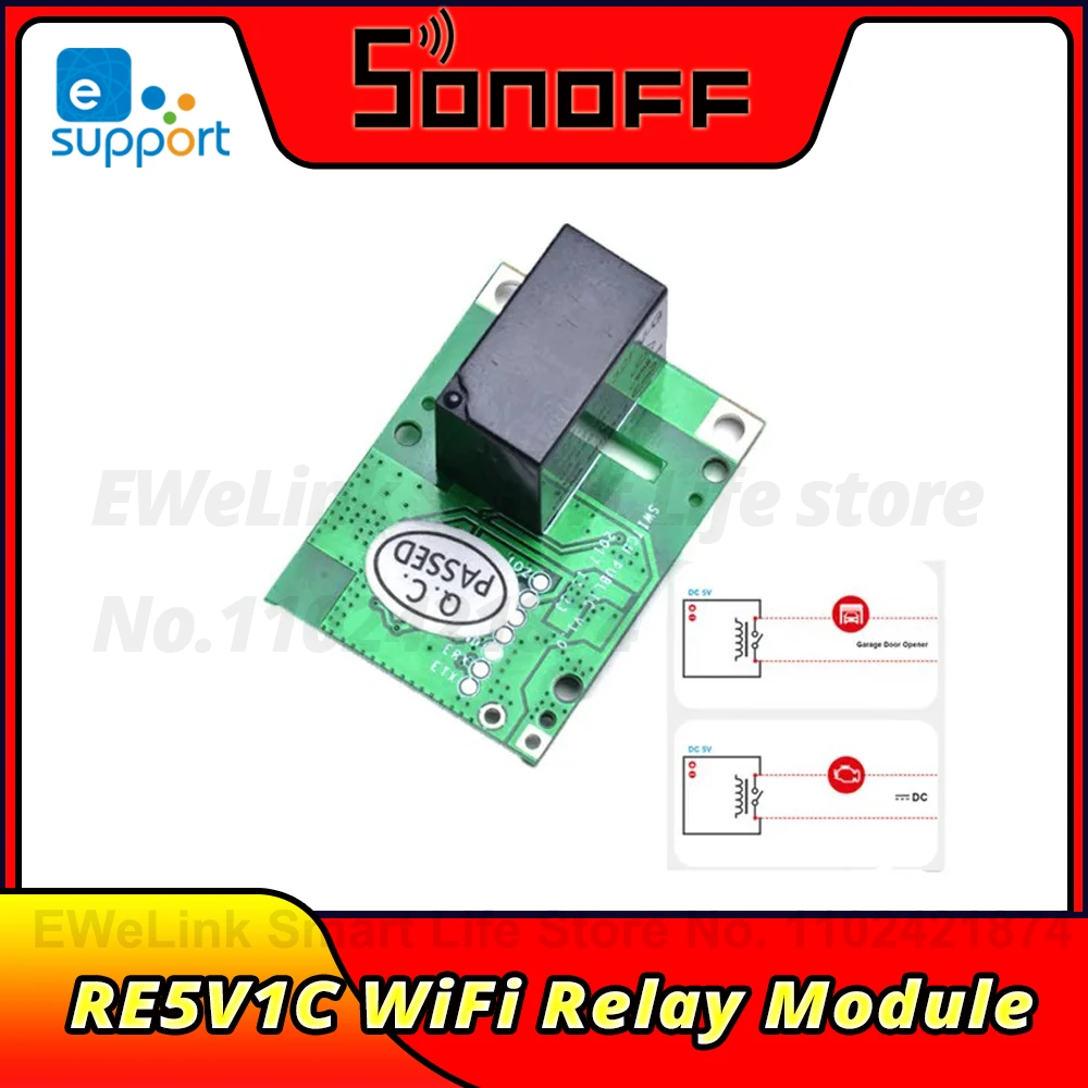 SONOFF relay module RE5V1C Switch Wifi Smart Switch 5V DC Wireless ...