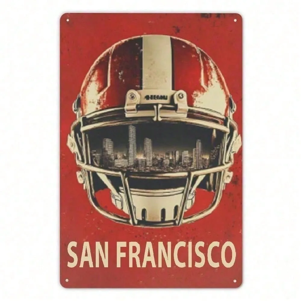 San Francisco 49ers Metal Sign, Vintage Rustic Tin Plaque 8x12 Inch ...