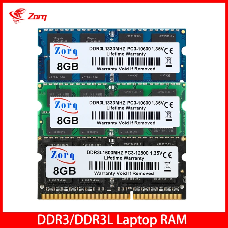 Memorias RAM para portátiles DDR3 DDR3L de 4 GB y 8 GB PC3L de 1,35 V, 1066, 1333, 1600 Mhz, PC3 ...
