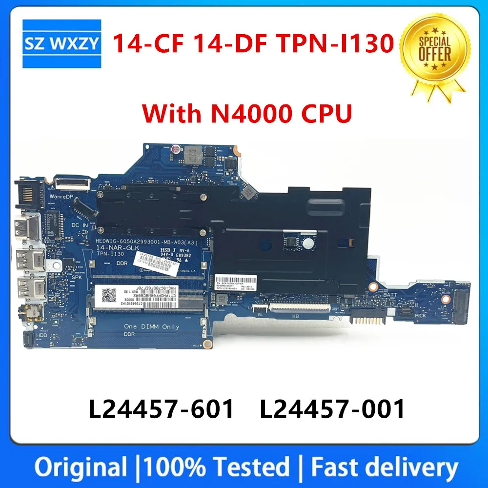 For-HP-14-CF-14-DF-14-NAR-GLK-TPN-I130-Laptop-Motherboard-With-N4000 ...
