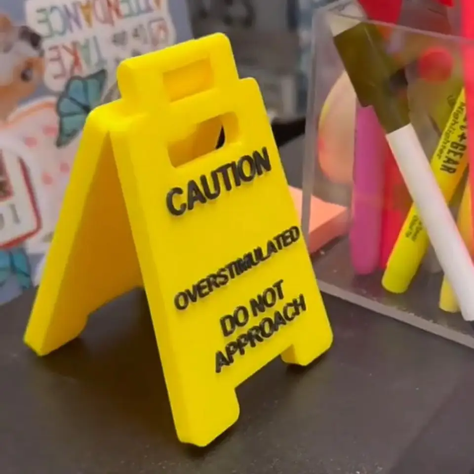 Bonhomme Gonflable Qui Danse Funny Office Desk Sign - Caution ...