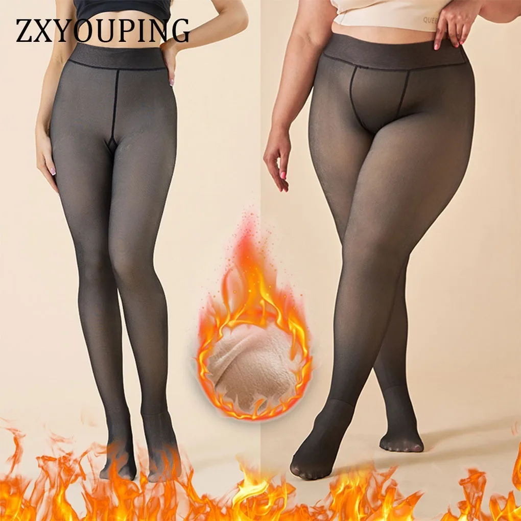 ZXYOUPING-Leggings-d-hiver-taille-haute-en-velours-pour-femme-collants-chauds-collants-sourire ...