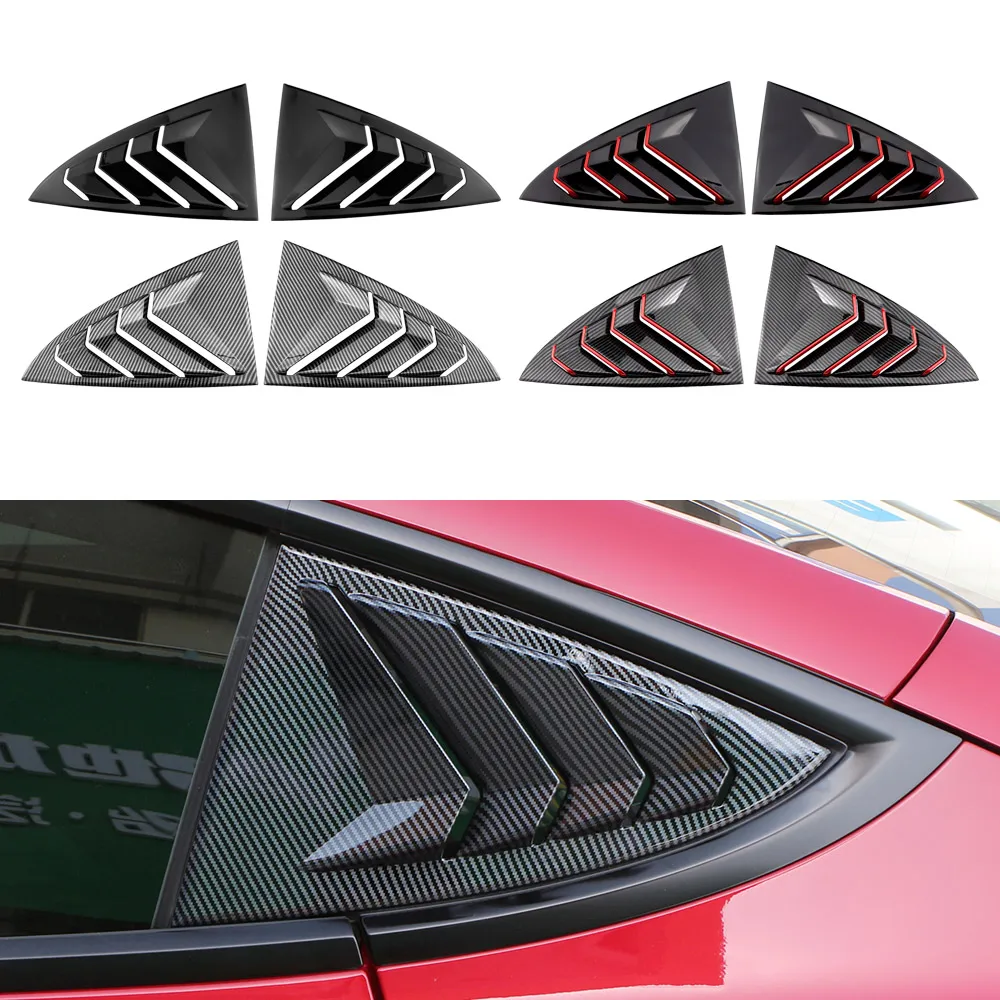 2Pcs-ABS-Car-Rear-Window-Shutters-Blinds-Window-Shade-Trim-Sticker-for ...