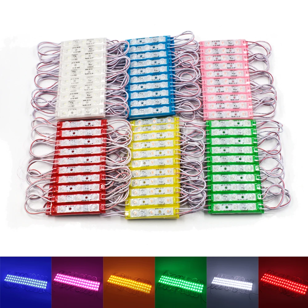 20pcs-LED-Module-12V-3Leds-2835-Injection-Molding-Light-5050-RGB-IP67 ...
