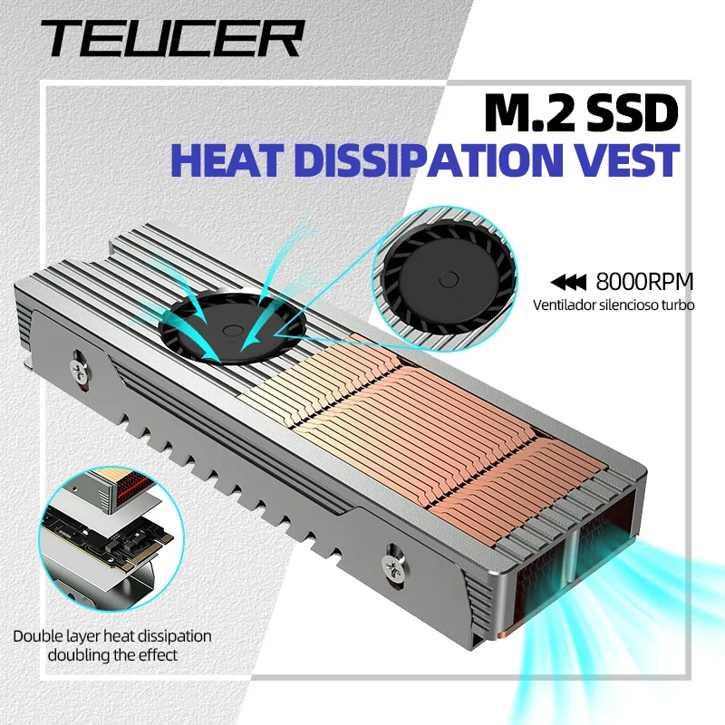 Teucer-M-2-NVME-SSD-Heat-Sink-Copper-and-Aluminum-Structure-with-Quiet ...